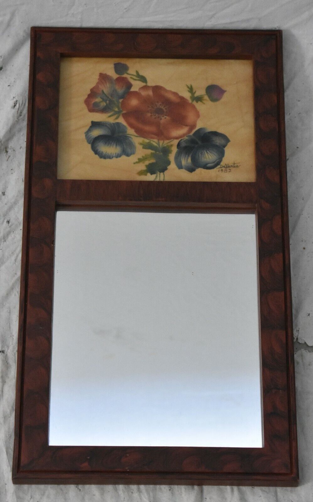 DeVerter Theorem of Flowers Faux Grained Framed with Mirror – Wythe ...