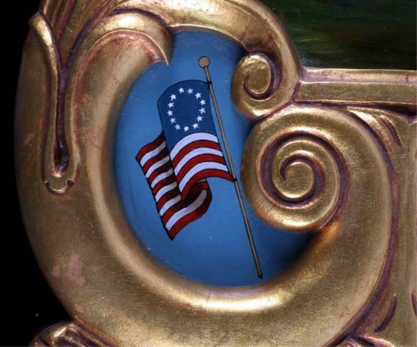 Eurich & Romeo Bicentennial Mahogany & Gold Gilt Lyre Clock Rare Only ...